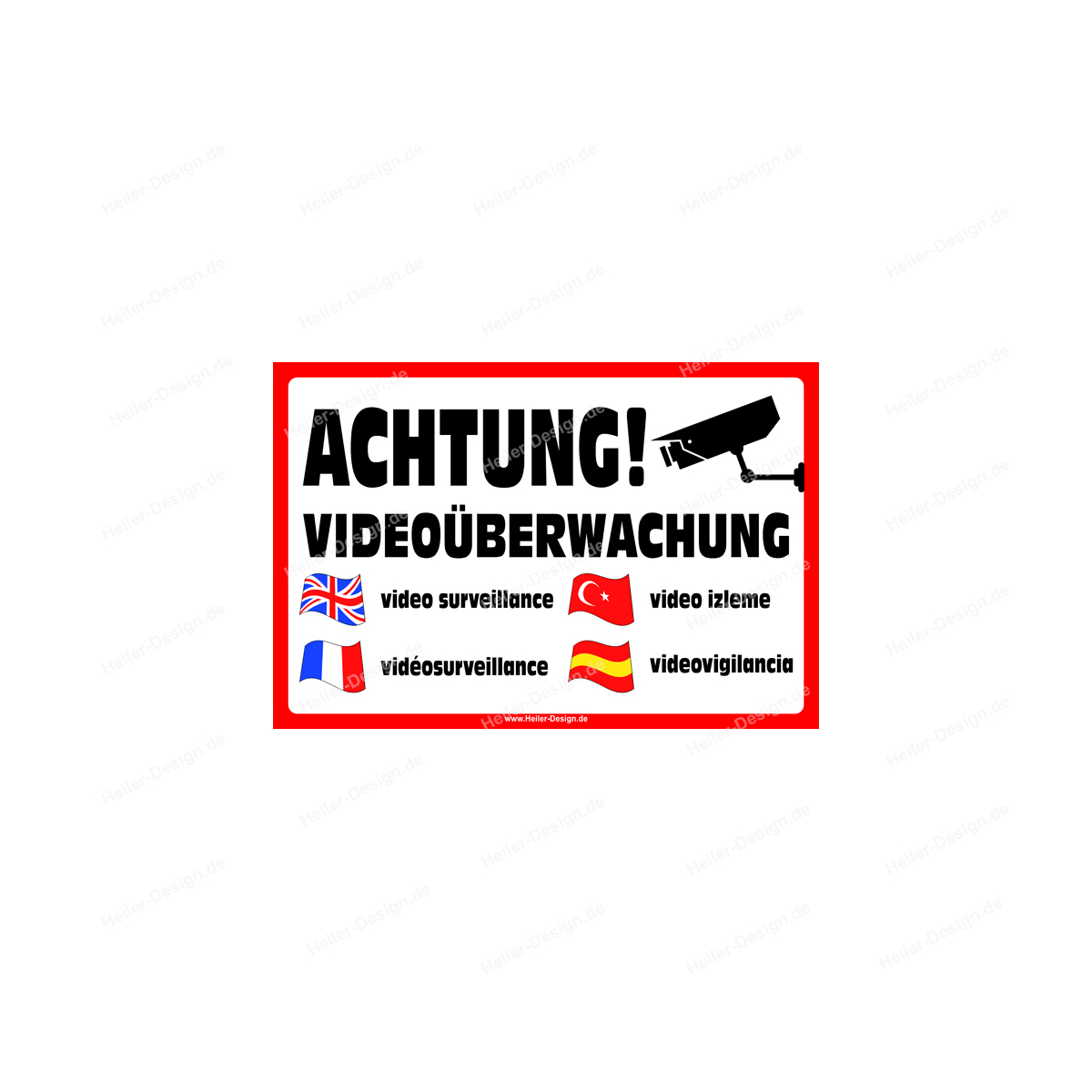 Schilder Verbotsschilder Schild Videoüberwachung - Allerlei Drucksach ...